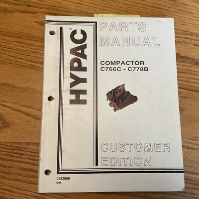 Hypac Bomag C766C & C778B COMPACTOR PARTS MANUAL BOOK CATALOG VIB ...