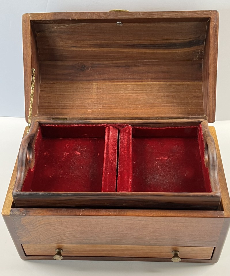 W Dassie Old Wooden Handle Drawer Jewelry Chest Trunk Treasure Handles ...