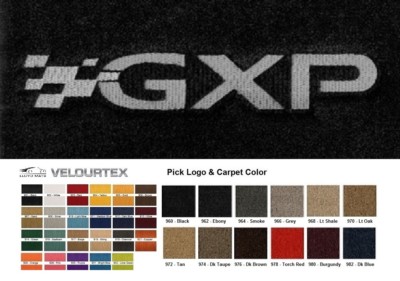 Lloyd Mats Velourtex Pontiac G8 GXP Custom Embroidered 4 Pc Floor Mats ...