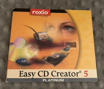 Roxio Easy CD Creator 5 Platinum Edition Sotware with Key Windows 2000 ...