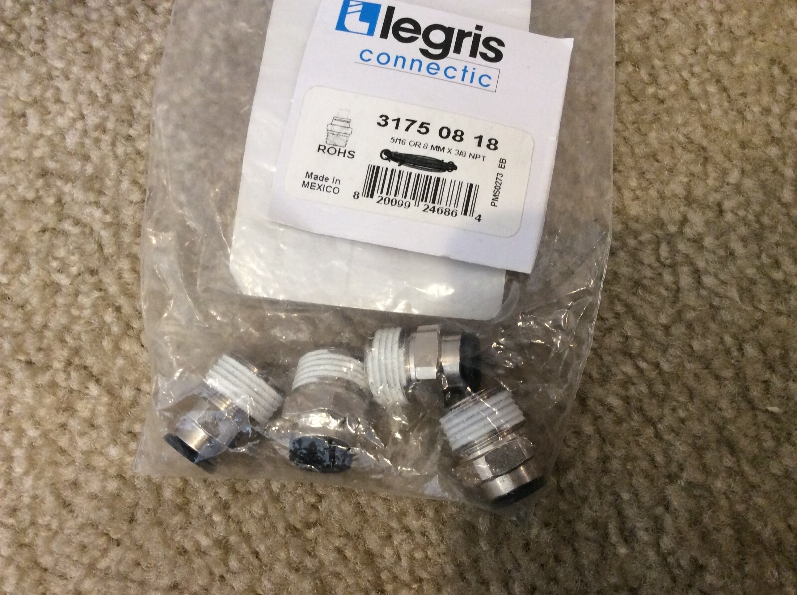 3175 08 18 Legris Connectic Male Adapter Fitting 31750818 for sale ...