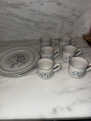 Vintage Country Ware Stoneware Ashberry Blue Set Of 8 | eBay
