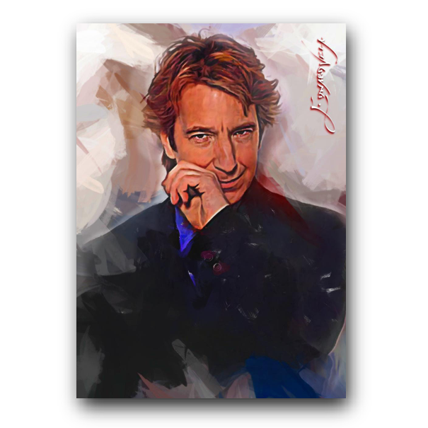 Alan Rickman #2 Art Card Limited 28/50 Edward Vela Signed (Movies Actor ...