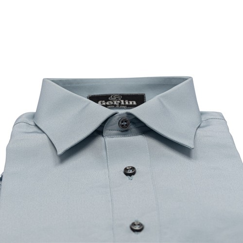 ITALIAN LUXURY GERLIN Shirt Blue Off 100% Silk Crèpe 3F ZILLI | eBay UK