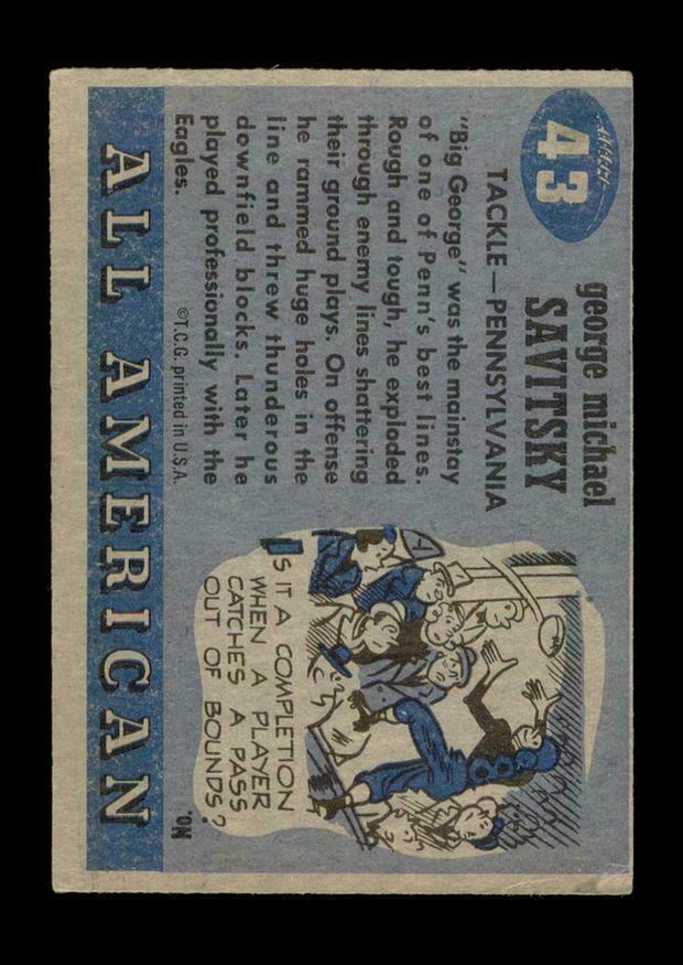 1955 Topps All American Set Break #43 George Savitsky VG-EX | eBay