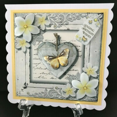 Frangipani Butterfly Female Ladies Handmade Birthday Card 3D | eBay ...