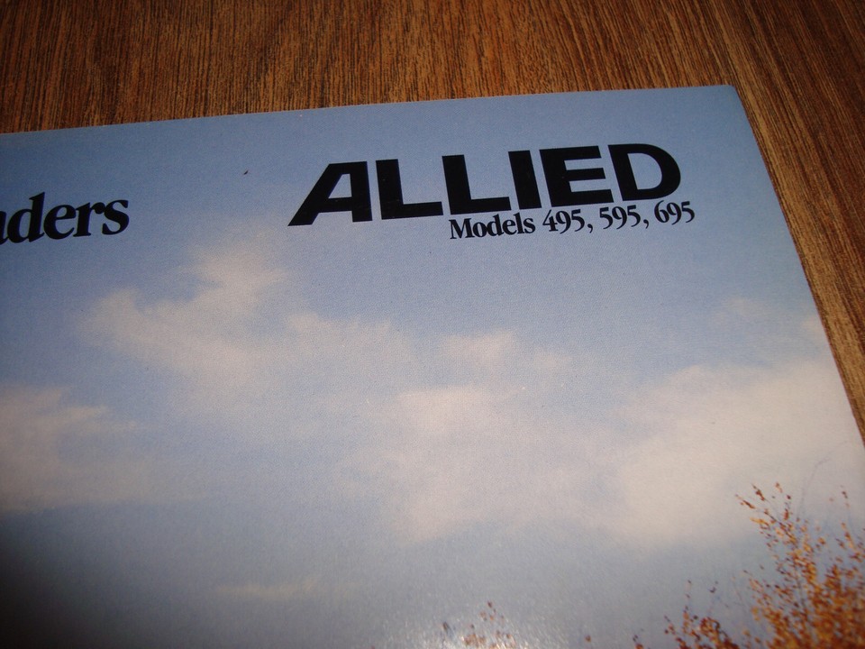 Allied Front End Loaders Models 495 595 695 Brochure | eBay