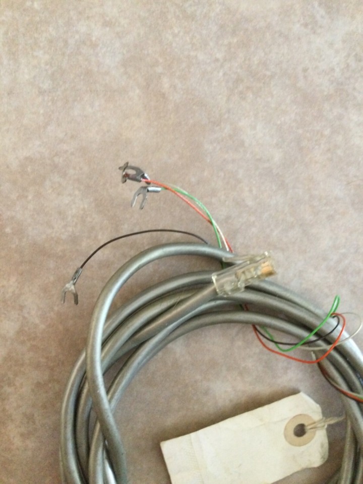 Vintage Style Telephone Line Cord - Silver Grey - Spade to Modular - | eBay