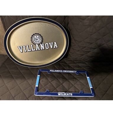 Villanova University license plate cover new thin profile metal tray | eBay