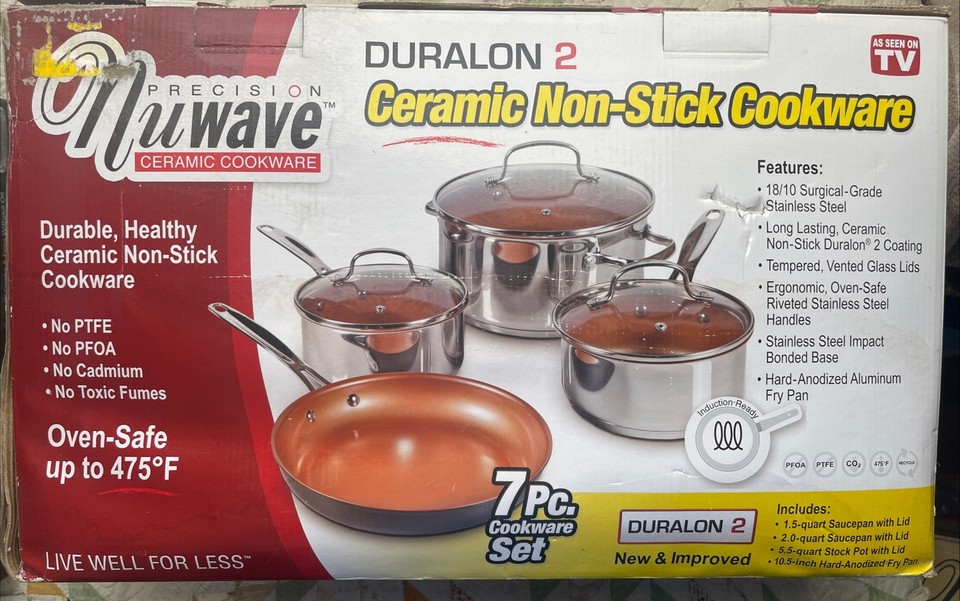 NUWAVE CERAMIC COOKWARE 7 PC. SET NEW | eBay