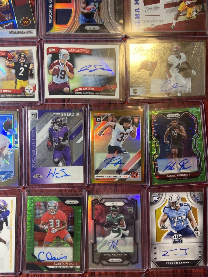 HUGE LOT (48) NFL AUTOGRAPH AUTO Jersey #’d Rookie Rc Cards Prizm Optic ...
