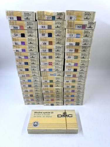 DMC 25 Embroidery Floss Thread Mouline Special Vintage Big Lot New 46 Packs | eBay