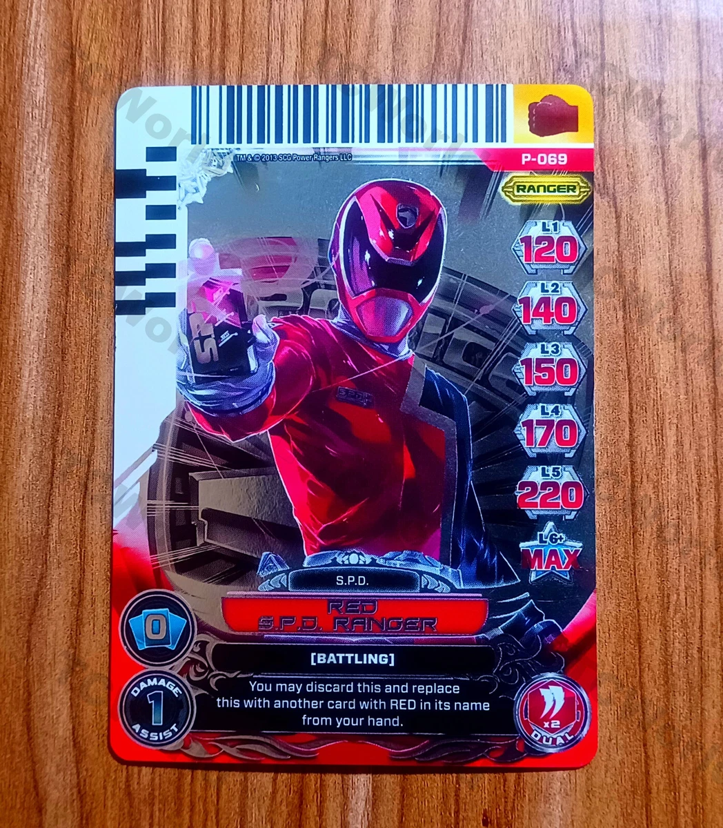 Power Rangers Megaforce Red Ranger Card