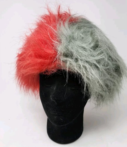 Ohio State Scarlet Gray Wig Fuzzy Furry Hat Spirit Wear Game Day ...