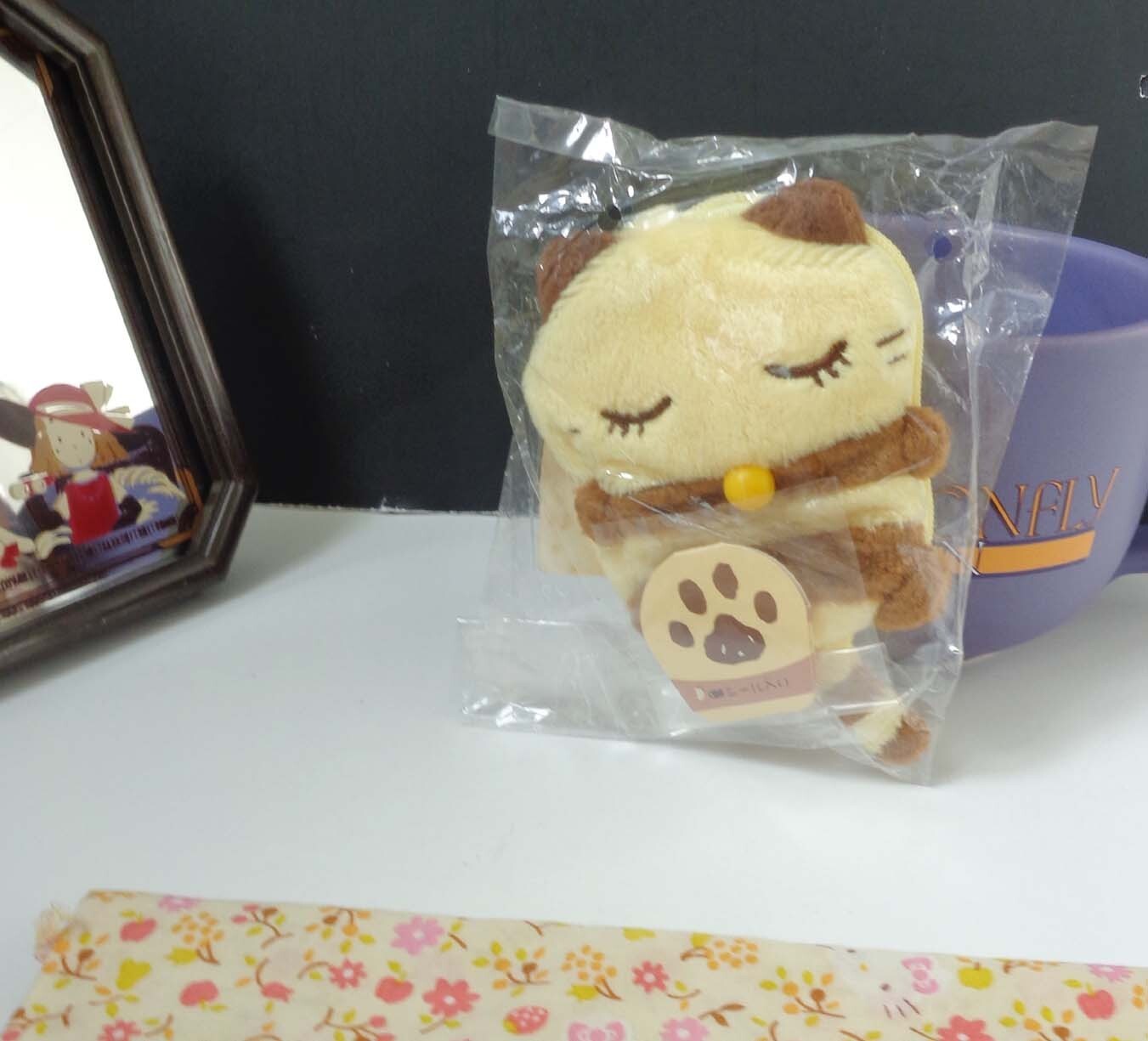 Sanrio Hello Kitty 2000 Nemukko Nyago Tabby Cat Mini Zip Plush Coin ...