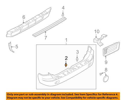 MITSUBISHI OEM 02-17 Lancer Rear Bumper-Bumper Cover Clip MR200300 | eBay