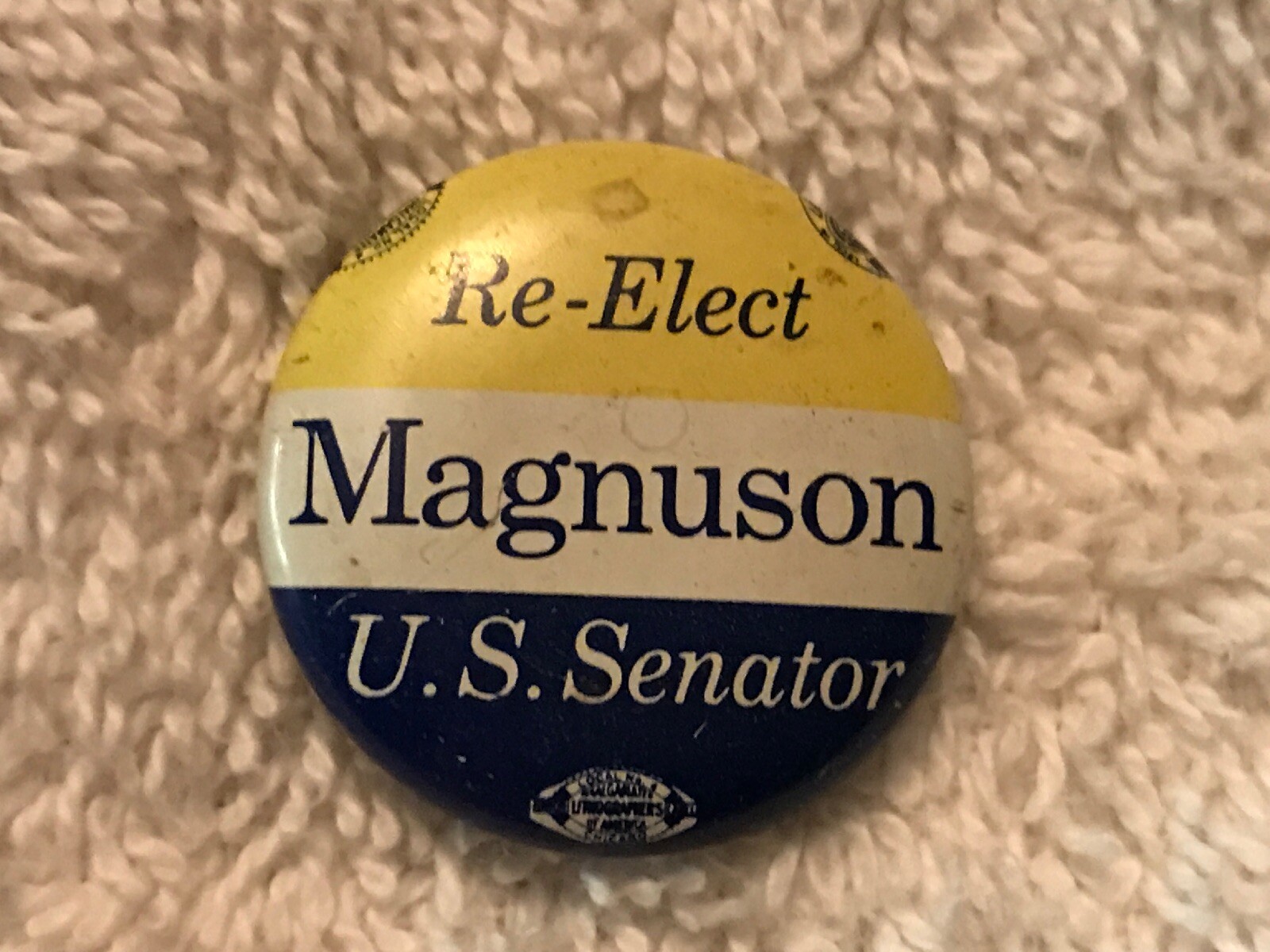 Re-Elect MAGNUSON, U.S. Senator Vintage Political Pin Back Button | eBay