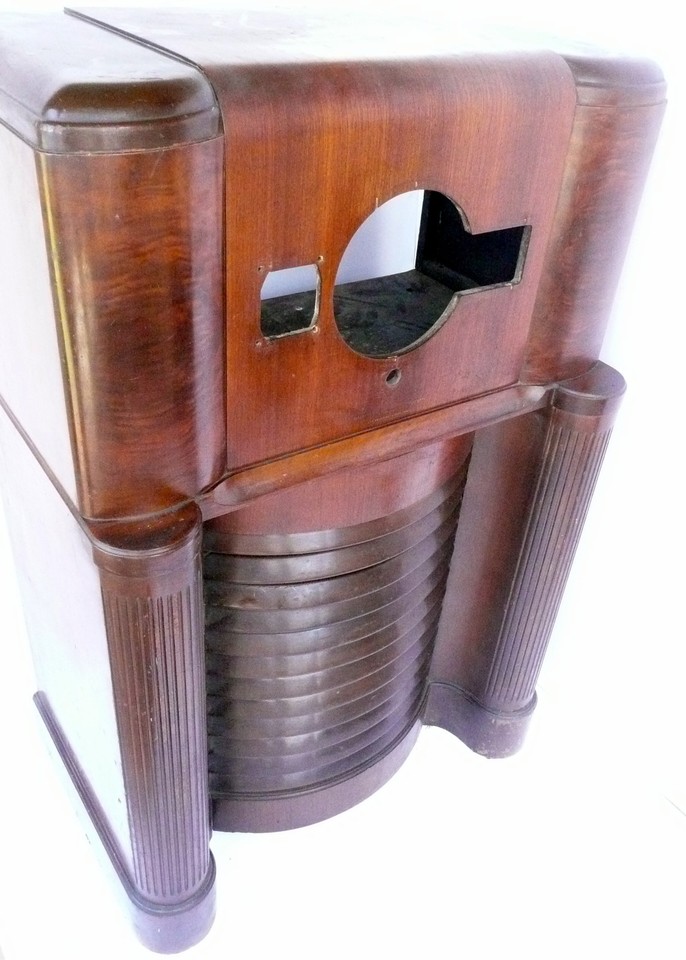 art deco masterpiece ZENITH "CORD-inspired" 12S370 RADIO CABINET ...