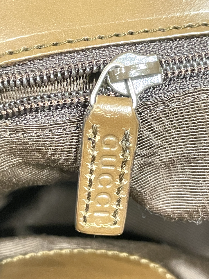 Authentic GUCCI Shoulder Hand Tote Bag Sherry GG Canvas Leather Rank A ...