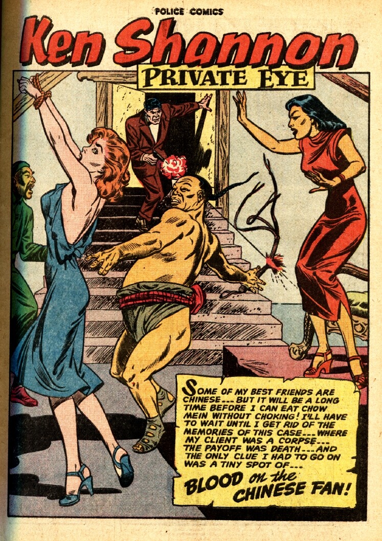 Police Comics #109 1951-Reed Crandall- Insane bondage menace art | eBay