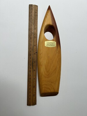 Rare MCM Vintage Wooden Wine Bottle Coddle Robert Moore Surf Board Hand ...