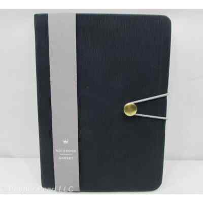 Notebook Journal Diary Carnet Hallmark Black Button Band Clasp 7" x 5 ...