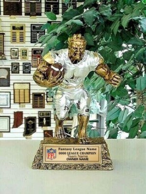 FANTASY FOOTBALL MONSTER INDIVIDUAL TROPHY AWARD FREE ENGRAVING SMALL ...