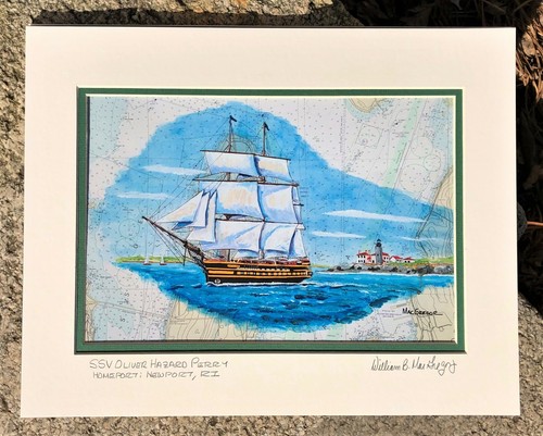 SSV Oliver Hazard Perry Art Print Fort Adams Newport RI Sailing Ship ...