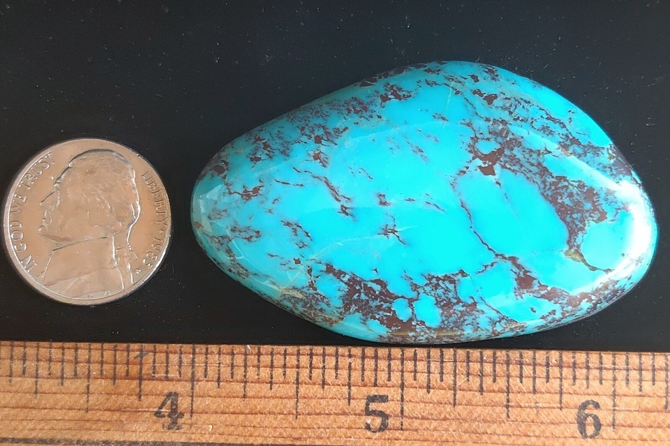 Large, Stabilized, Blue Kingman turquoise cabochon. 27 Grams. Item #2 ...