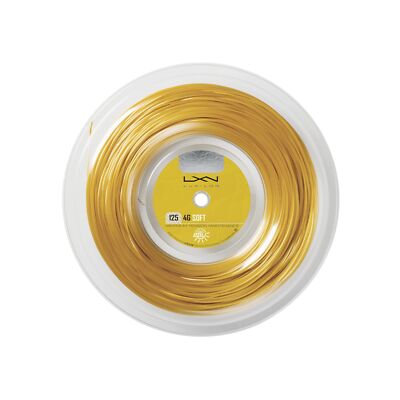 Luxilon 4G Tennis Racket String - Set and Reel 200m Reel 1.25mm Gold ...