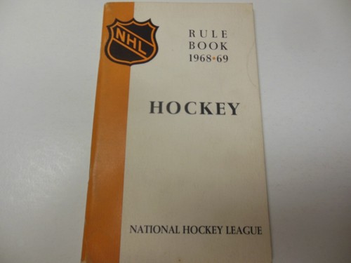 1968-69 OFFICIAL NHL HOCKEY RULE BOOK NATIONAL HOCKEY LEAGUE RARE | eBay
