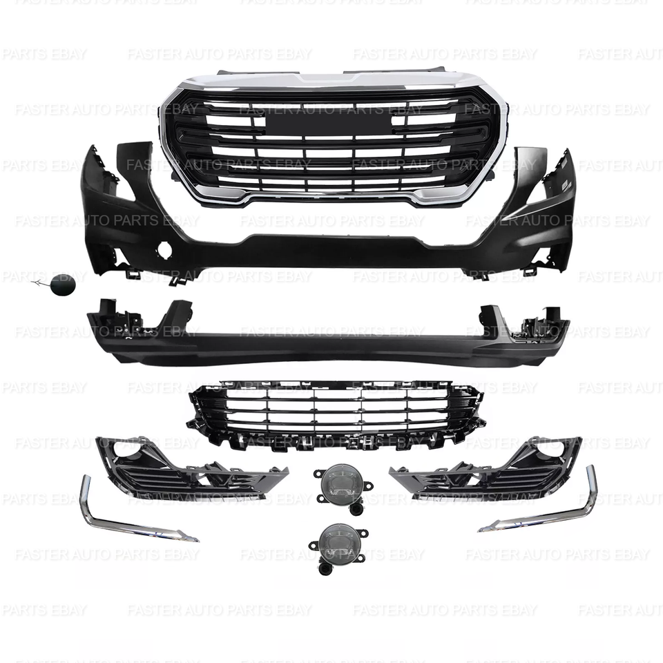 For 2022 2023 2024 Gmc Terrain Front Bumper Cover UPPER LOWER GRILL FOG ...