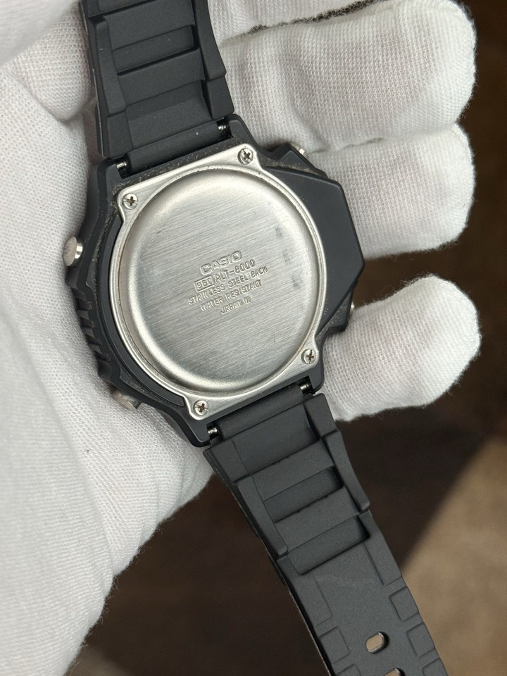 Rare Vintage Casio ALT-6000 Alti-Thermo Twin Sensor Men’s Digital Watch ...