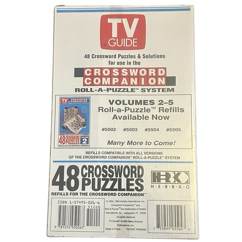 Vtg TV Guide Crossword Companion Roll A Puzzle System 48 Puzzles Volume ...