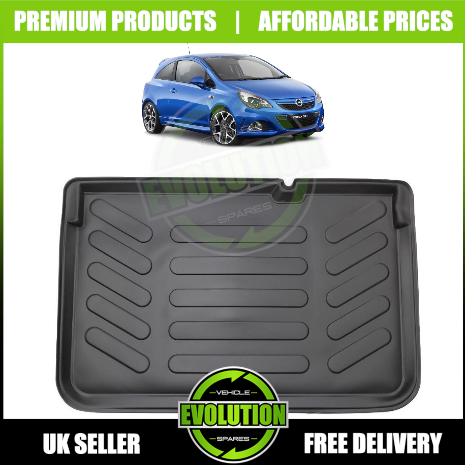 Tailored Boot tray liner car mat Heavy Duty FITS VAUXHALL CORSA VXR ...