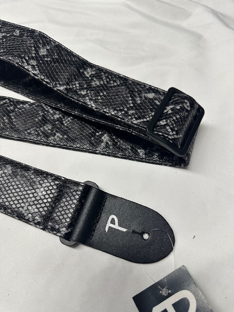 PERRI'S 2” Black Faux Snake Skin Leather Guitar Strap VGS-7555 | eBay