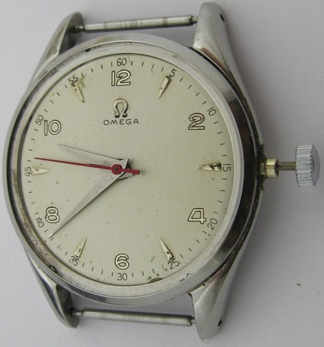 Omega 283 17 jewels watch movement & s. steel case 2504 9 for parts ...