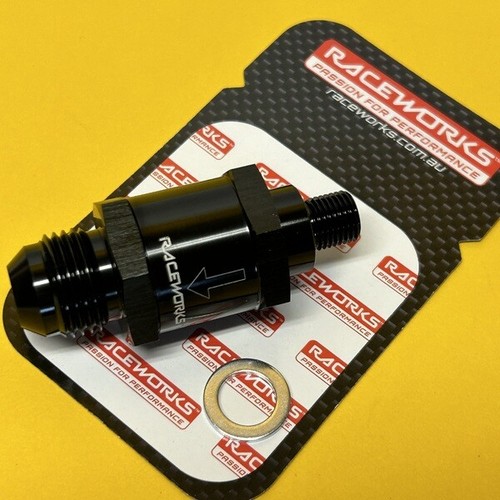 Raceworks RWF-606-08BK M10 x 1.0 to AN8 Return check valve for New ...