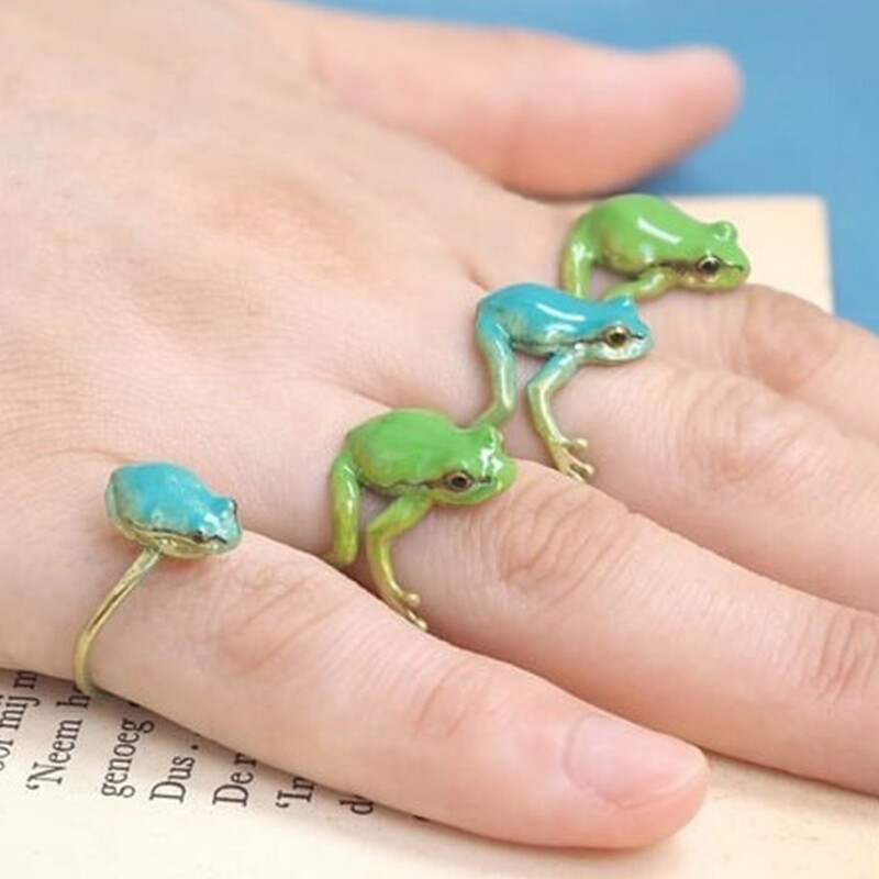 Latest-Tree Frog Ring Vintage Brass Frog Ring Adjustable Tree Frog Ring ...