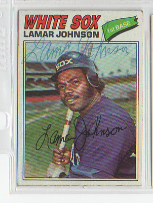 Lamar Johnson 1977 Topps signed autographed card Chicago White Sox | eBay