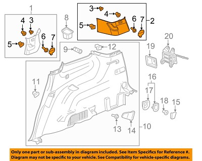 GMC GM OEM 17-18 Acadia INTERIOR-Upper Quarter Trim Right 84215338 | eBay