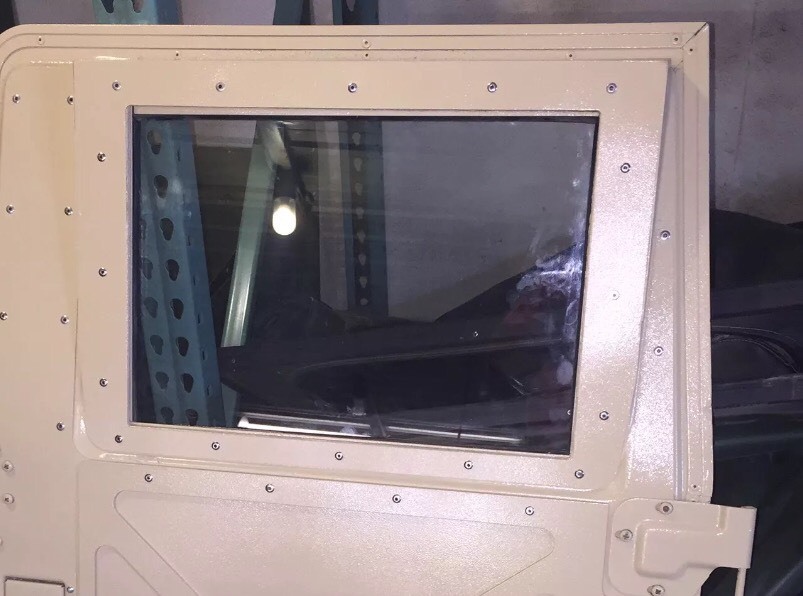 4 GREY 3/8" GREY TINTED LAMINATED M998 HUMVEE X-DOOR WINDOW REPLACEMENT ...