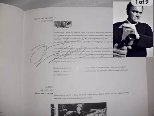 QUENTIN TARANTINO SIGNED AUTOGRAPH 1st ANNUAL CINE VEGAS FILM FESTIVAL ...