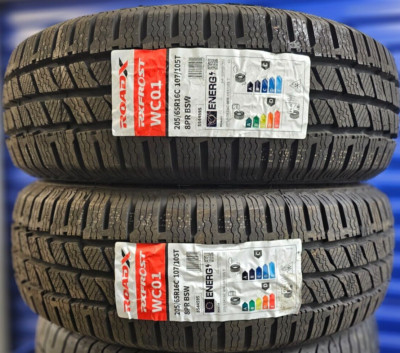 2X ROADX/DYNAMO WINTER SNOW/FROST 205/65 R16 107 VAN TYRES 205 65 16 M ...
