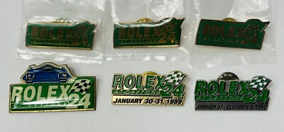 VINTAGE ROLEX 24 AT DAYTONA COMMEMORATIVE LAPEL PIN LOT RACING RARE | eBay