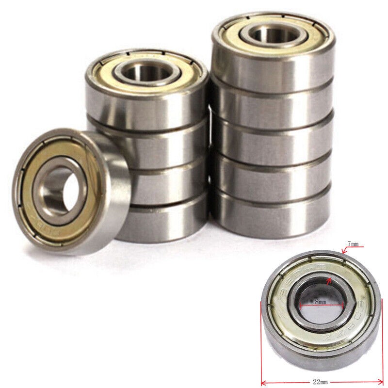 10Pcs Durable Carbon Steel 625zz Deep Groove Ball Bearings Kit 5mm ...