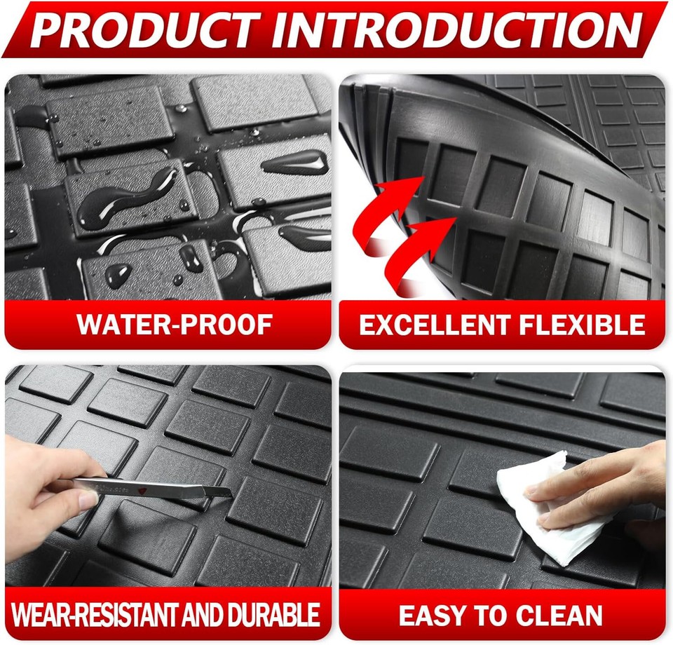 Cargo Liner Backrest Mat Set Fit 2024-2026 Chevrolet Trax Rear Trunk ...