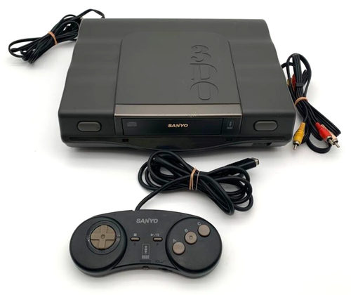 Sanyo 3DO IMP-21J Black Home Console + Controller + AV Cable Working ...