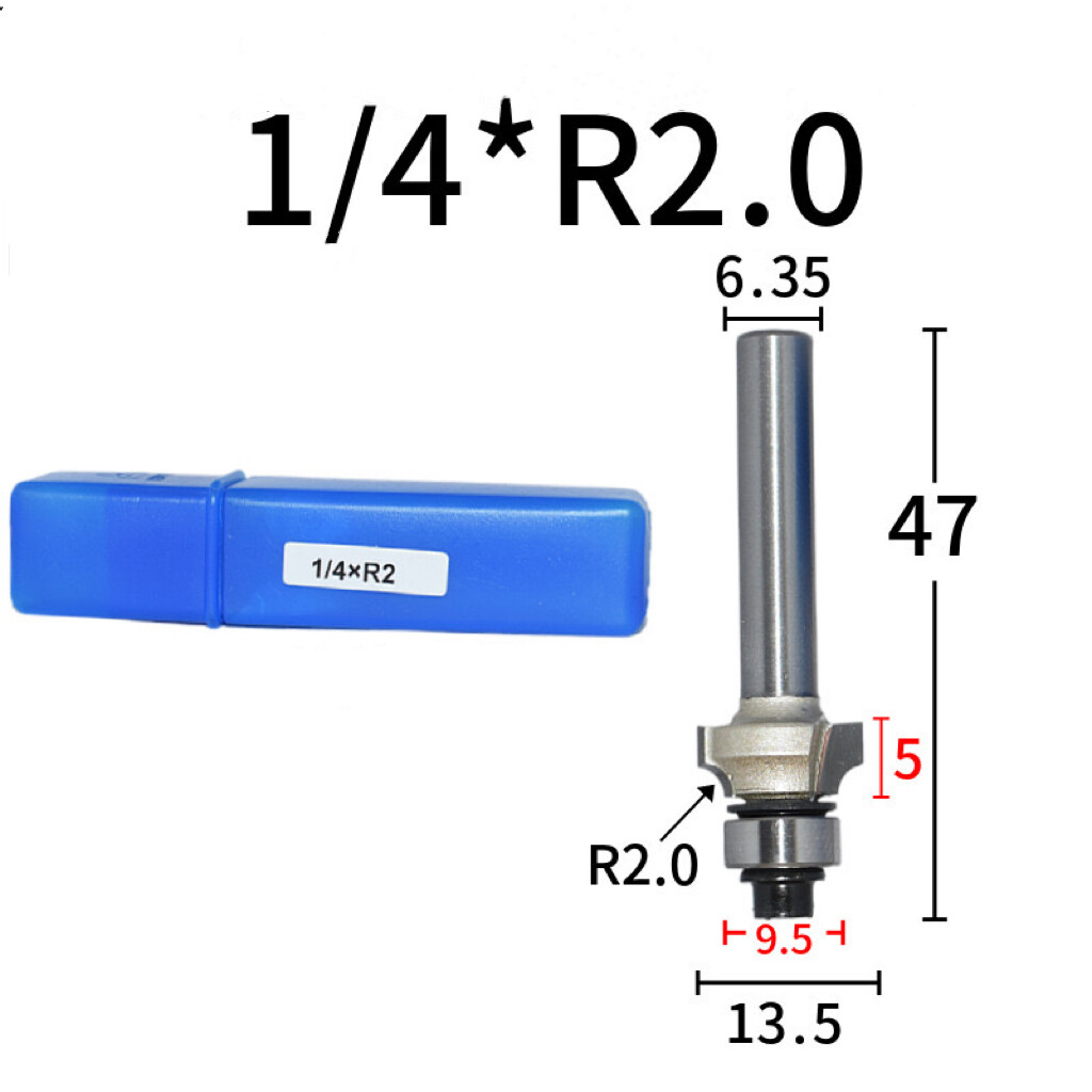 Rounding Router Bit Various Radius 1mm to 8mm Round Bearing ...