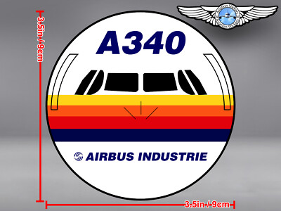 AIRBUS INDUSTRIE A340 A 340 FRONT VIEW DECAL / STICKER | eBay